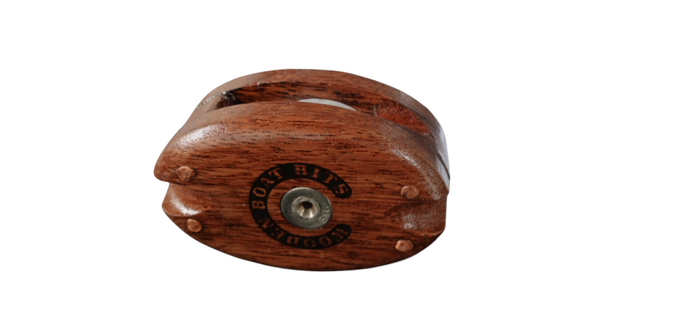 MEDIUM SINGLE STROP BLOCK with SOLID BEARING – WOODEN BOAT BITS